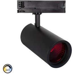 LEDKIA LED-Strahler New d'Angelo Schwarz 30W cct lifud für 3-Phasenschiene Spezial für Lebensmittel Rot