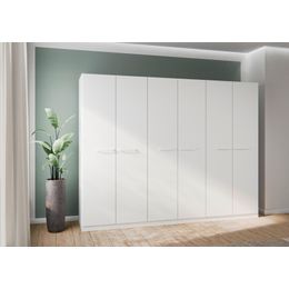 Drehtürenschrank Rauch "Kleiderschrank Schrank Garderobe Garderobenschrank Stauraumwunder MODI" Schränke Gr. B/H/T: 271 cm x 210 cm x 54 cm, Ohne Spiegel, weiß inkl. Stoff-Organizer mit 6 Fächern optionaler Spiegel MADE IN GERMANY