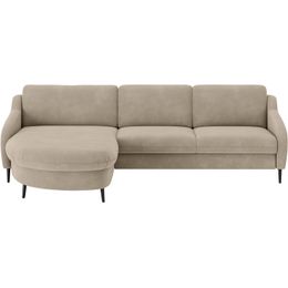Sit & More Ecksofa SIT & MORE "Soul L-Form", beige, B:296cm H:90cm T:189cm, 100% Polyester, Sofas, Ecksofa, wahlweise mit Bettfunktion