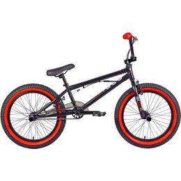 BMX-Rad REDLOUD "BX.02" Fahrräder Gr. 25 cm, 20 Zoll (50,80 cm), schwarz (schwarz, schwarz) Kinder