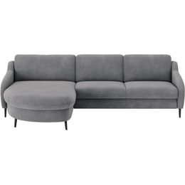 Sit & More Ecksofa SIT & MORE "Soul L-Form", grau (stone), B:296cm H:90cm T:189cm, 100% Polyester, Sofas, Ecksofa, wahlweise mit Bettfunktion
