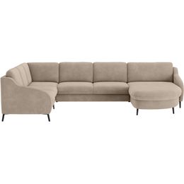 Sit & More Wohnlandschaft SIT & MORE "Soul U-Form", beige, B:372cm H:90cm T:227cm, 100% Polyester, Sofas, Wohnlandschaft, wahlweise mit Bettfunktion und Schubkasten