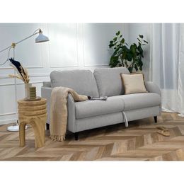 Cosmos - 3-sitzer schlafsofa - tägliche schlafgelegenheit matratze 11 cm - aus stoff - grau