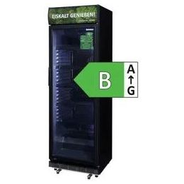 Gastro-Cool DC400 Getränkekühlschrank ECO STAR 400 Liter mit Werbedisplay schwarz/schwarz, LED, super sparsam