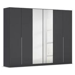 Drehtürenschrank Rauch "Kleiderschrank Schrank Garderobe AGORDO mit Dekor- oder Hochglanzfront" Schränke Gr. B/H/T: 271cm x 210cm x 54cm, 6 St., grau (graumetallic) durchdachte Innenausstattung, in 6 Breiten und 2 Höhen MADE IN GERMANY