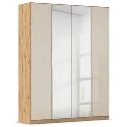 Drehtürenschrank Rauch "Kleiderschrank Kleiderschränke Schrank Garderobe AGORDO mit Glasfront" Schränke Gr. B/H/T: 181cm x 229cm x 54cm, 4 St., braun (eiche artisan) durchdachte Innenausstattung, in 6 Breiten und 2 Höhen MADE IN GERMANY