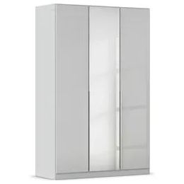 Drehtürenschrank Rauch "Kleiderschrank Kleiderschränke Schrank Garderobe AGORDO mit Glasfront" Schränke Gr. B/H/T: 136cm x 210cm x 54cm, 3 St., grau (seidengrau) durchdachte Innenausstattung, in 6 Breiten und 2 Höhen MADE IN GERMANY