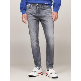 Slim-fit-Jeans Tommy Jeans "AUSTIN SLIM TPRD" Gr. 30, Länge 32, schwarz (denim black) Herren Jeans schmal zulaufendes Bein