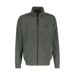 Sweatjacke Lerros "Lerros Herren in Struktur-Baumwollqualität" Gr. L, grün (chilled olive) Herren Sweatjacken