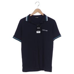 Roberto Cavalli Herren Poloshirt, marineblau, Gr. 46