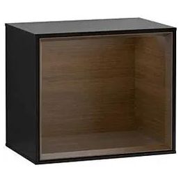 Villeroy & Boch Villeroy und Boch Finion Regalmodul G590GNPH 41,8x35,6cm, Ladestation, Emotion, Regal Walnut Veneer, Glossy Black Lacquer