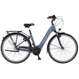 FISCHER BIKE E-Bike FISCHER FAHRRAD "CITA 2.1i 418" E-Bikes Gr. 41 cm, 28 Zoll (71,12 cm), blau (saphirblau matt) Pedelec, Elektrofahrrad für Damen u. Herren, Cityrad