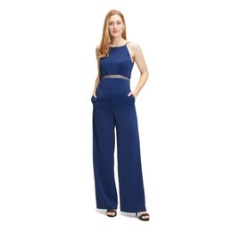 Overall Vera Mont "Vera Mont Jumpsuit mit Cut-Outs" Gr. 40, Normalgrößen, blau (festival blue) Damen Overalls Cut-Outs