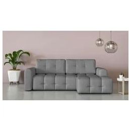 Ecksofa Inosign "Manilla" Sofas Gr. B/H/T: 265cm x 91cm x 170cm, Boucle, Recamiere rechts, ohne Bettfunktion und Bettkasten, grau (dunkelgrau) L-Form ohne Bettfunktion und Bettkasten