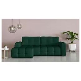 Ecksofa Inosign "Manilla" Sofas Gr. B/H/T: 265cm x 91cm x 170cm, Boucle, Recamiere links, mit Betfunktion und Bettkasten, grün L-Form ohne Bettfunktion und Bettkasten