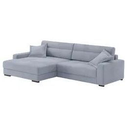 Ecksofa Inosign "Marcello" Sofas Gr. B/H/T: 310cm x 90cm x 184cm, Microfaser, Bettfunktion rechts-Recamiere links, blau (memphis 1676 grau) inklusive EasyBett und Bettkasten