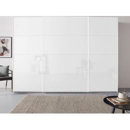 Schwebetürenschrank Rauch "Kleiderschrank Schrank Garderobe TOPSELLER OTELI inkl. Inneneinteilung" Schränke Gr. B/H/T: 315 cm x 229 cm x 62 cm, weiß (weiß, hochglanz weiß) mit 3 Innenschubladen sowie zusätzlichen Einlegeböden MADE IN GERMANY