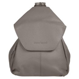 Cityrucksack Bruno Banani Gr. B/H/T: 20 cm x 27 cm x 12 cm, grau Rucksäcke echt Leder