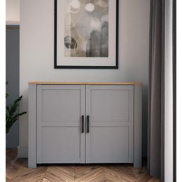 Sideboard FORTE Sideboards Gr. B/H/T: 116,4 cm x 87 cm x 42 cm, grau (riviera eiche, eiche grau)