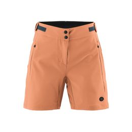 Fahrradhose Gonso "IGNA 2.0" Gr. 46, Normalgrößen, orange (pfirsich) Damen Hosen Bike-Shorts, Innenhose mit Sitzpolster, Radhose Komfortbund