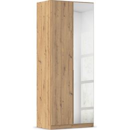 Drehtürenschrank Rauch "Kleiderschrank Schrank Garderobe AGORDO mit Dekor- oder Hochglanzfront" Schränke Gr. B/H/T: 91 cm x 229 cm x 54 cm, 2 St., braun (eiche artisan) durchdachte Innenausstattung, in 6 Breiten und 2 Höhen MADE IN GERMANY Bestseller