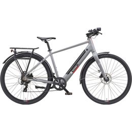 E-Bike Telefunken "UH200" E-Bikes Gr. 48 cm, 28 Zoll (71,12 cm), grau Pedelec, Elektrofahrrad für Herren u. Damen, Urbanbike, Cityrad