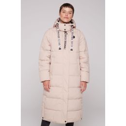 Steppmantel SOCCX Gr. XL, beige (light beige), Damen, Material: 100% Polyester, Futter: 100% Polyester, Füllung: 100% Polyester, unifarben, Mäntel, mit Windbreaker-Bündchen und Zwei-Wege-Reißverschluss