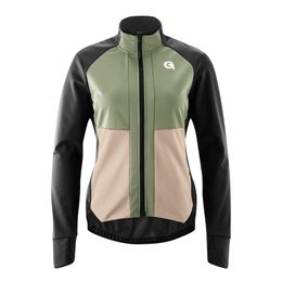 Fahrradjacke Gonso "Trail Jacket Softshell W" Gr. 34, schwarz Damen Jacken Wasserabweisende, strapazierfähige und atmungsaktive Radjacke.