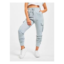 Stoffhose DEF "DEF Damen Sweatpants" Gr. L, US-Größen, grau (grey) Damen Hosen