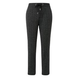 Stoffhose s.Oliver BLACK LABEL Gr. 36, N-Gr, grau (grey, black) Damen Hosen meliert, mit Kordelzug