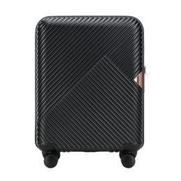 Handgepäckkoffer Wittchen "GL STYLE" Gr. 40 l, schwarz (black) Koffer Vollversenre Teleskopstange, mit TSA-Schloss, vier Rollen