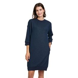 BETTY & CO Druckkleid BETTY&CO "Betty & Co Casual-Kleid mit Lurexfaden" Gr. 46, Normalgrößen, blau (navy blue) Damen Kleider Material