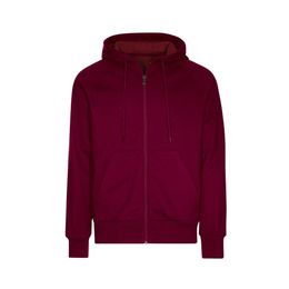 Sweatjacke TRIGEMA "TRIGEMA mit Kapuze" Gr. L, rot (chianti, melange) Damen Sweatjacken