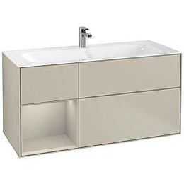 Villeroy & Boch Villeroy und Boch Finion Waschtischunterschrank G060HHHH 119,6x59,1cm, Emotion, Regal links Sand Matt Lacquer, Sand Matt Lacquer