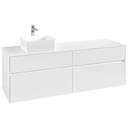 Villeroy & Boch Villeroy und Boch Collaro Waschtischunterschrank C05000DH 160 x 54,8 x 50 cm, Waschtisch links, Glossy White