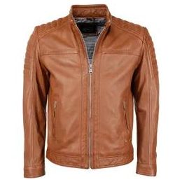 Bikerjacke JCC "51155" Gr. 60, braun (cognac) Herren Jacken