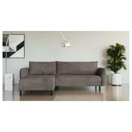 Ecksofa Inosign "Glandine" Sofas Gr. B/H/T: 233cm x 82cm x 177cm, Chenille-Struktur, Recamiere links, braun L-Form