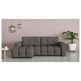 Ecksofa Inosign "Manilla" Sofas Gr. B/H/T: 265cm x 91cm x 170cm, Struktur, Recamiere links, ohne Bettfunktion und Bettkasten, grau (anthrazit) L-Form ohne Bettfunktion und Bettkasten