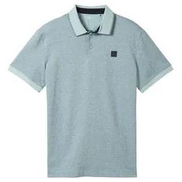 Tom Tailor Herren Gemustertes Poloshirt, blau, Muster, Gr. XL