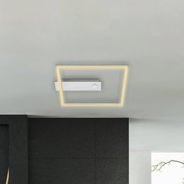 Briloner LED-Sensor-Deckenleuchte Nici quadratisch alu