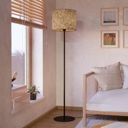 Eglo Stehlampe Butterburn, Höhe 162 cm, beige/grün, Metall/Stoff