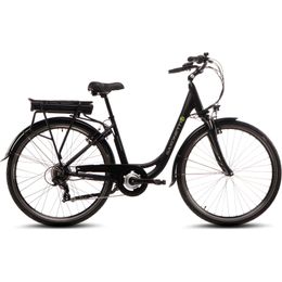 E-Bike SAXONETTE "Advanced Sport" E-Bikes Gr. 45 cm, 28 Zoll (71,12 cm), schwarz (schwarz matt) Pedelec, Elektrofahrrad für Damen u. Herren, Cityrad