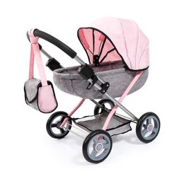 BAYER DESIGN Doll's Pram Cosy - Pink/Grey (12733AA)