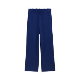 Tom Tailor Denim Damen High Waist Paperbag Culotte Hose, blau, Fischgrät, Gr. XL