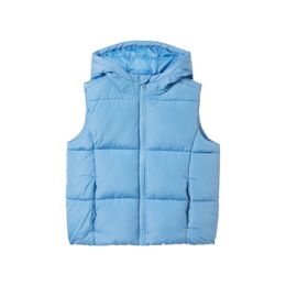 Tom Tailor Jungen Puffer Weste mit Kapuze, blau, Uni, Gr. 92/98