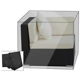 OUTFLEXX Premium Abdeckhaube passend z.B. für theBox Eckelement, schwarz, 87x87x68 cm, wasserbeständig