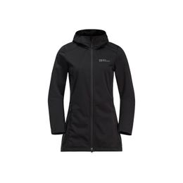 Jack Wolfskin Softshellmantel »WINDHAIN COAT W« black M (38/40) M (38/40) Langer Softshellmantel