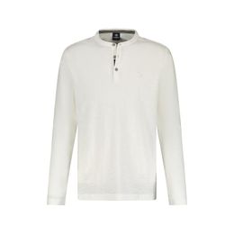 Lerros Sweatshirt »Herren Langarm-Serafino« BROKEN WHITE XL XL Hochwertige, unifarbene Jerseyqualität