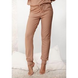 Lascana Loungehose Relaxhose mit seitlichen Taschen taupe 36/38 - N-Gr N-Gr 36/38 Bequeme Hose mit schmalem Bein