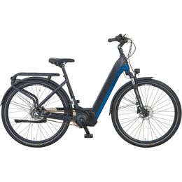 E-Bike Prophete "Geniesser eSUV" E-Bikes Gr. 48 cm, 28 Zoll (71,12 cm), schwarz (schwarz, blau) Pedelec, Elektrofahrrad für Damen u. Herren, Cityrad